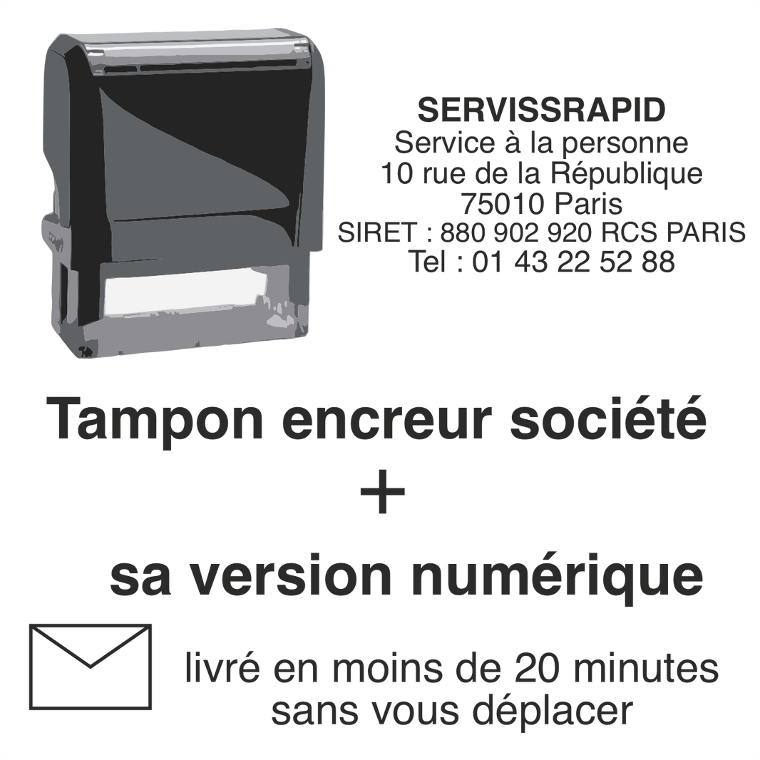 Fabricant de tampons encreurs personnalisés en express sur place Paris ...