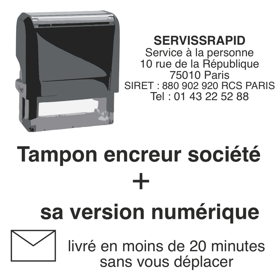 Fabricant de tampons encreurs personnalisés en express sur place Paris ...